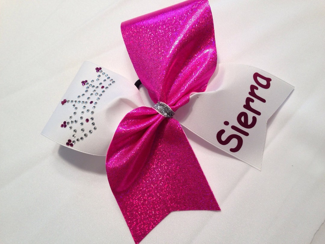 Princess Tiara Cheer Bow: Rhinestone Crown, Custom Colors - Etsy
