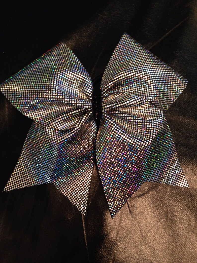Cheer Bow Rainbow Digital Holographic Bow Green Red Blue Gold - Etsy