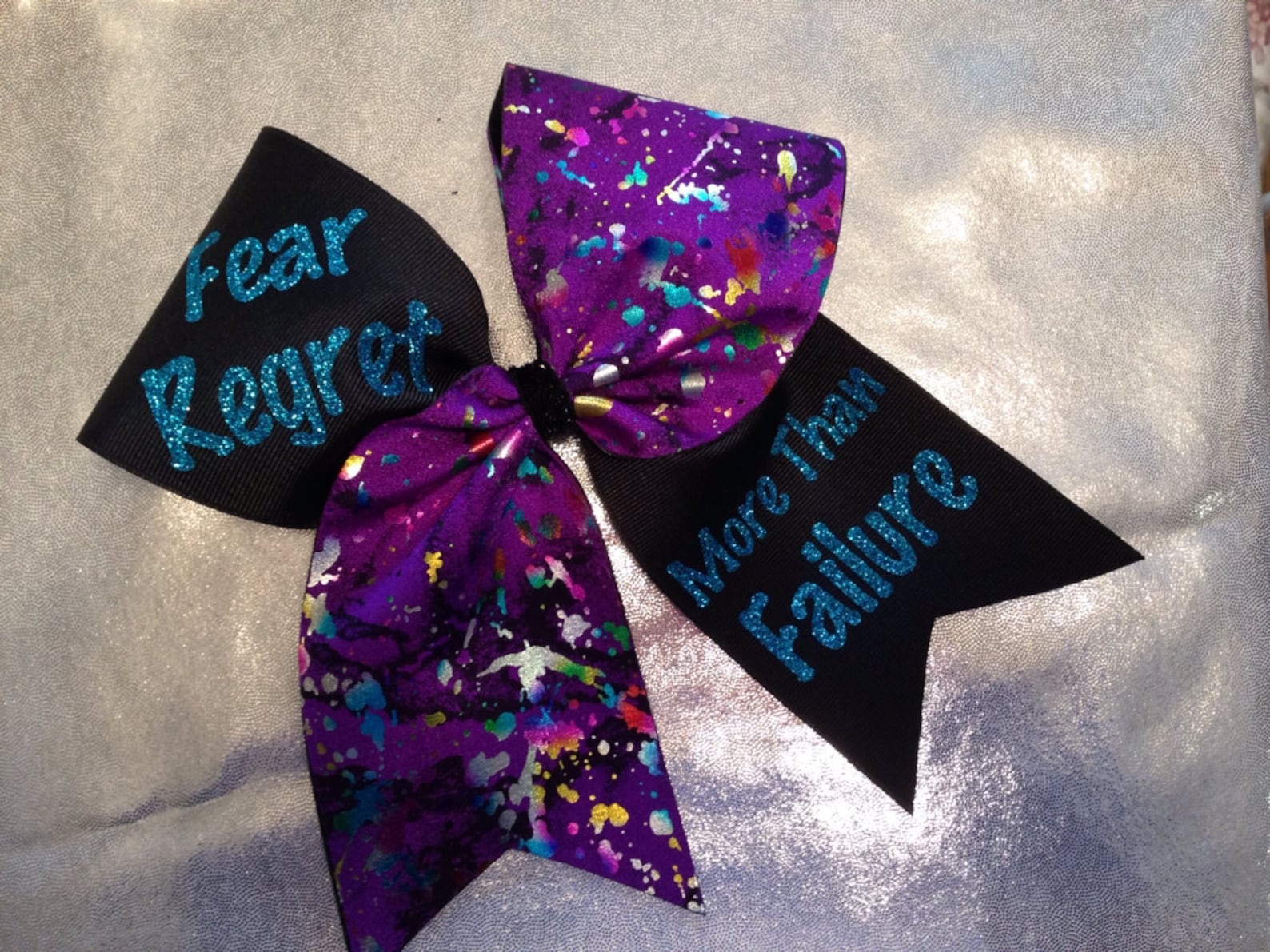 Inspirational Cheer Bow Fear Regret More Than Failure Choose - Etsy