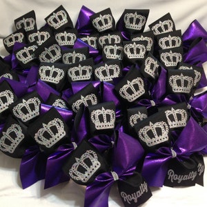 Crown Cheer Bow: Glitter Royalty Team Hair Bow - Etsy