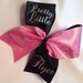 Pretty Little Flyer Cheer Bow Green Red Blue Gold Black Purple Pink Etc ...