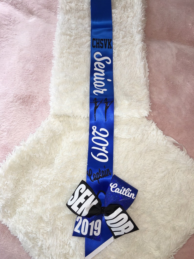 SENIOR Sash Bow Combo Any Color - Etsy