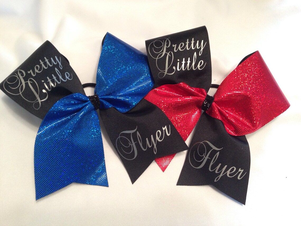 Pretty Little Flyer Cheer Bow Green Red Blue Gold Black Purple - Etsy