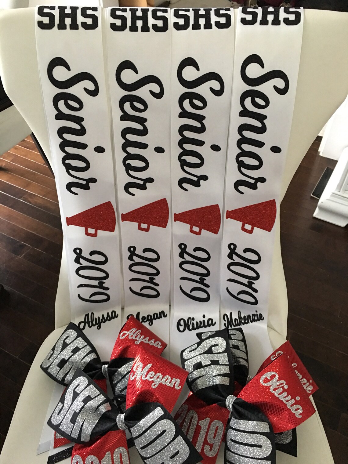 SENIOR Sash Bow Combo Any Color - Etsy