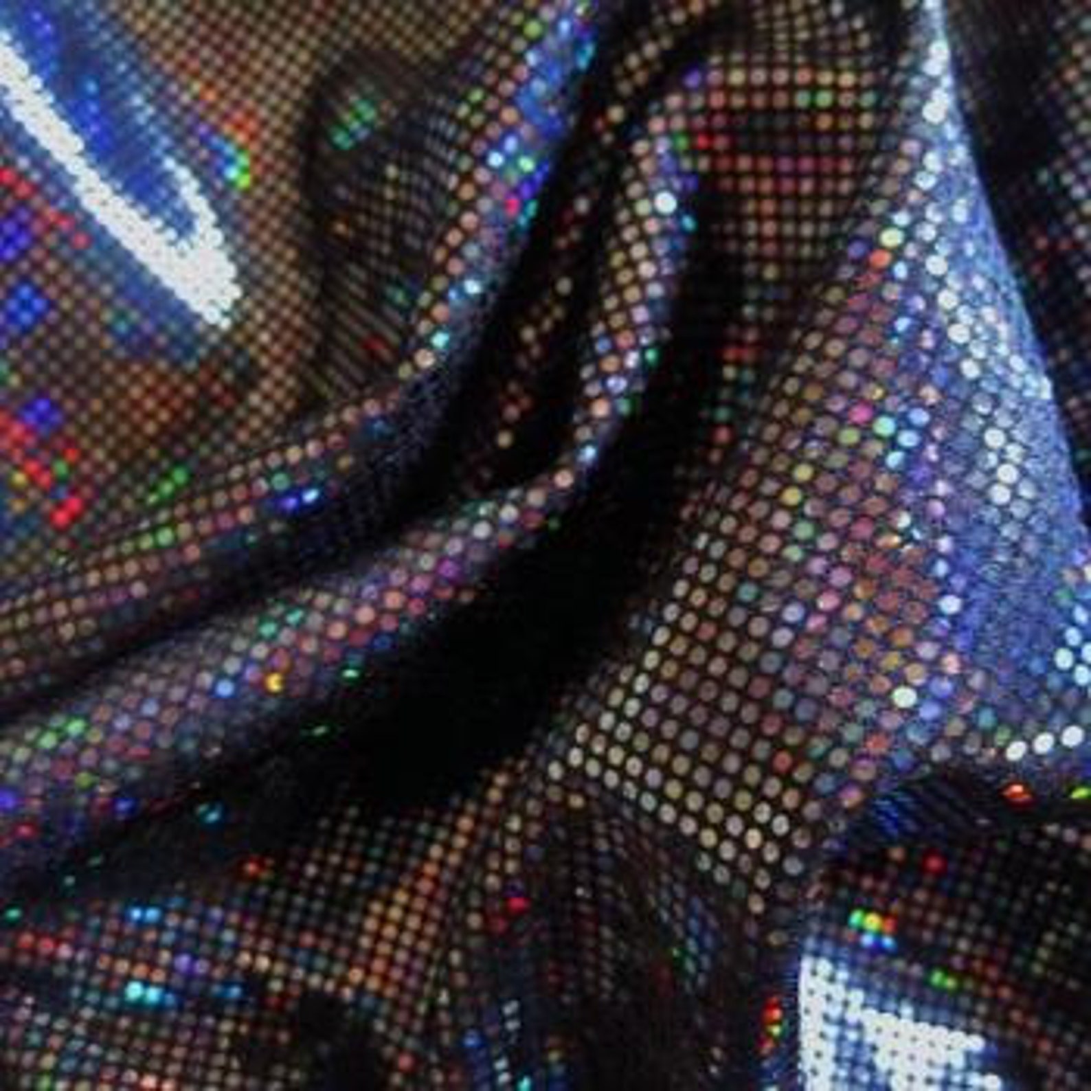 3"-36" Shattered Glass Holographic Spandex, Red, Silver/white, Purple ...