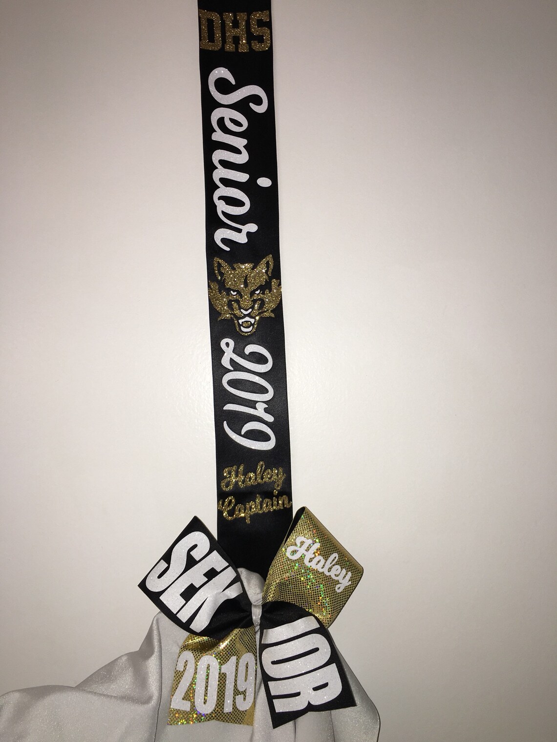 SENIOR Sash Bow Combo Any Color - Etsy