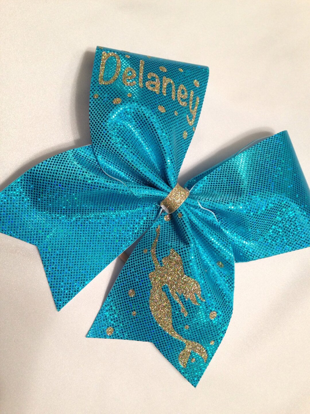 Little Mermaid Inspired Mermaid Cheer Bow Green Red Blue Gold Black ...
