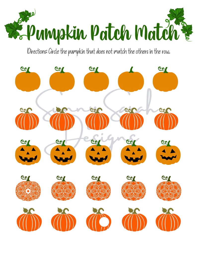 Pumpkin Patch Match - Etsy