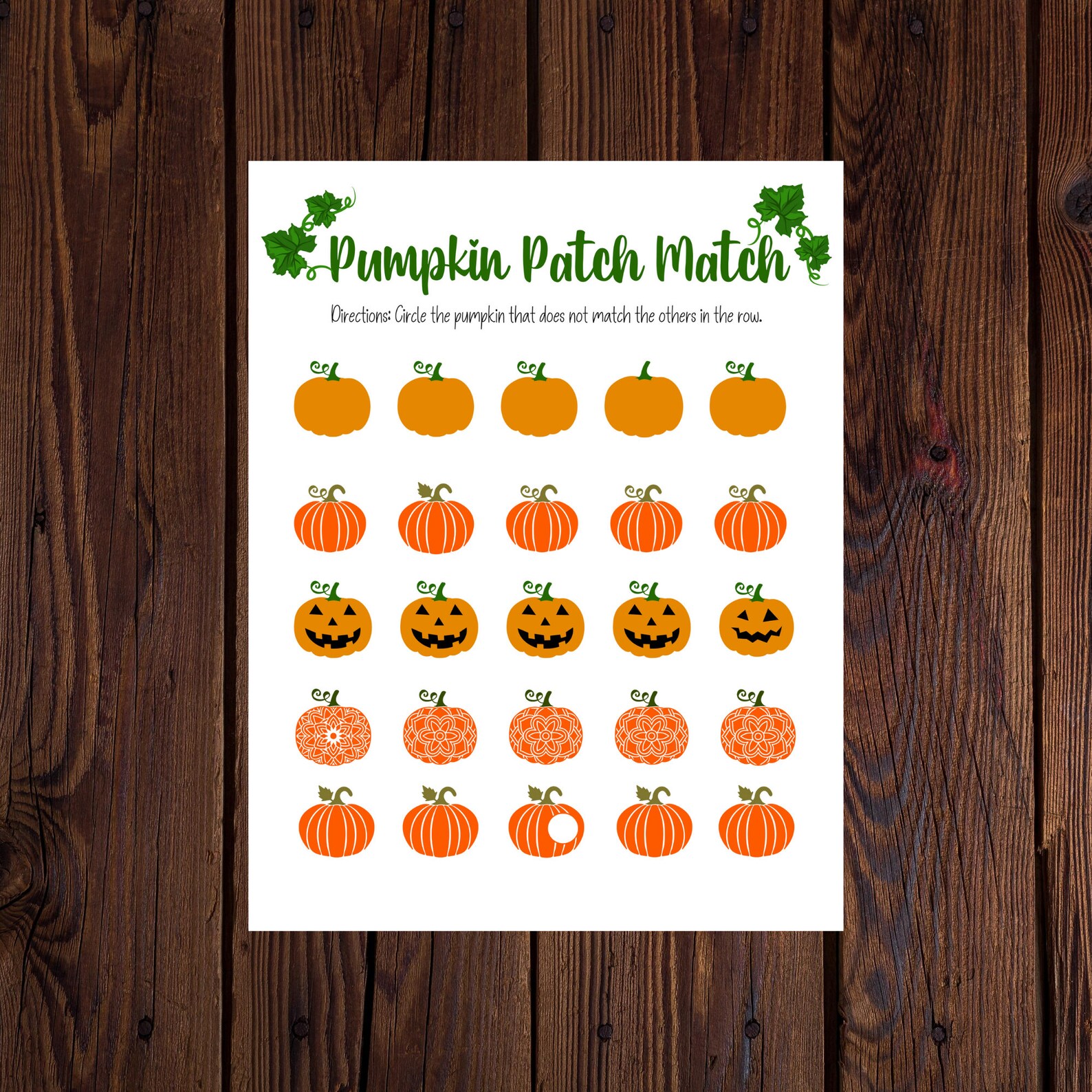 Pumpkin Patch Match - Etsy
