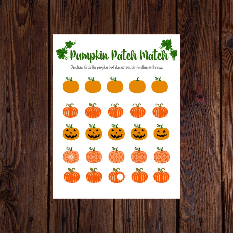 Pumpkin Patch Match - Etsy