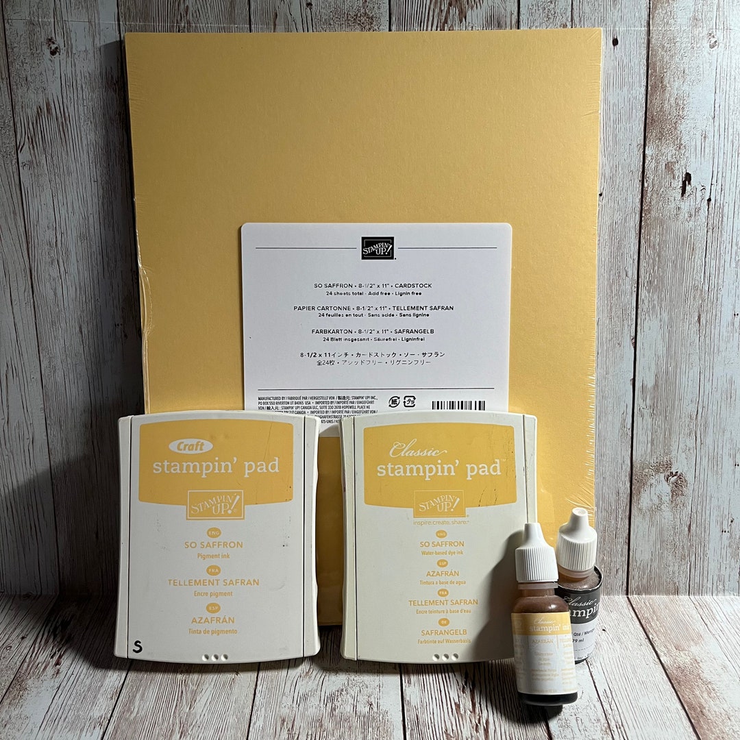 So Saffron Card Stock, Classic Ink Pad, Craft Ink Pad & Classic Re ...