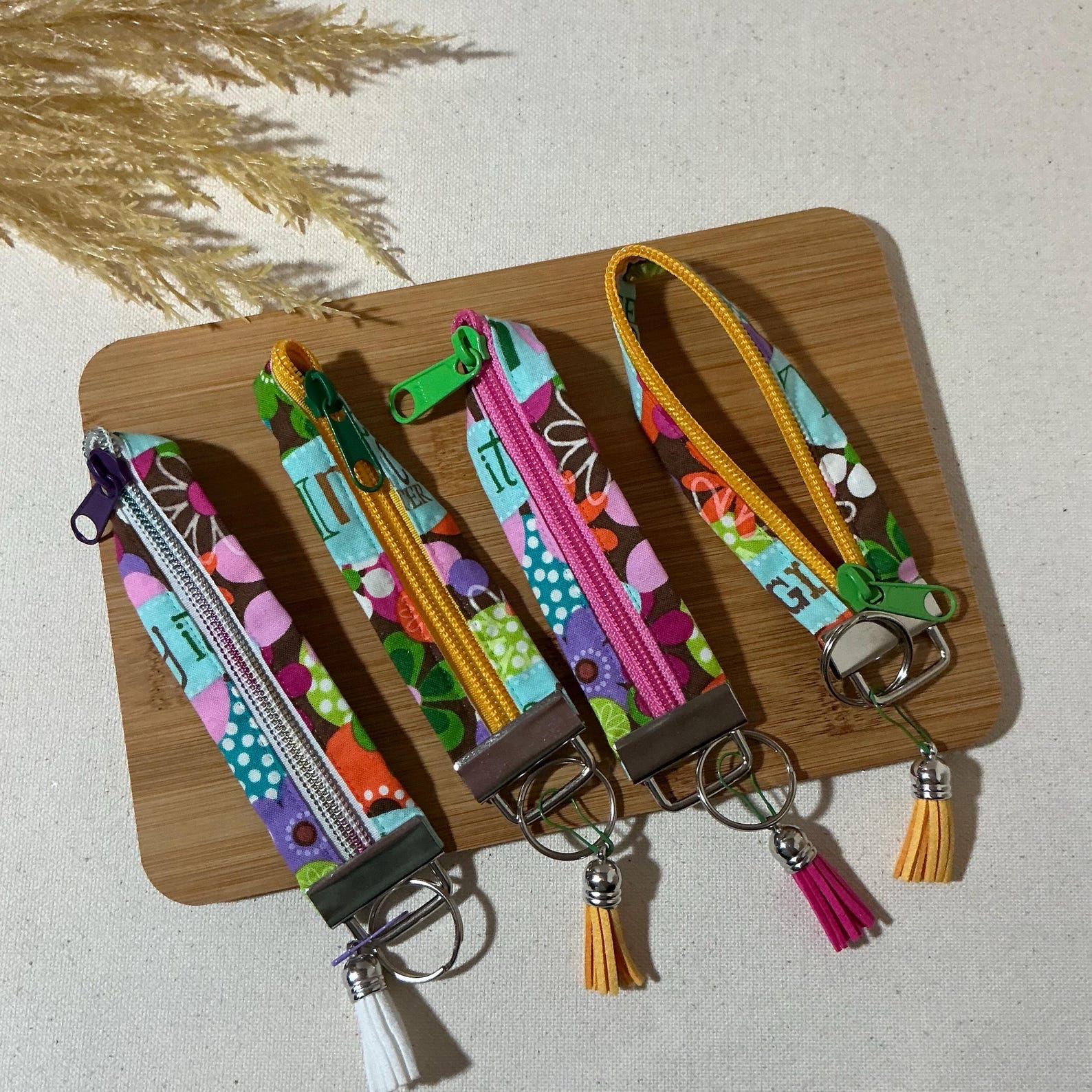 Custom Zipper Key Fob - Girl Scout Inspired Fabric. Keychain, Scouts ...
