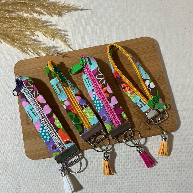 Custom Zipper Key Fob - Girl Scout Inspired Fabric. Keychain, Scouts ...