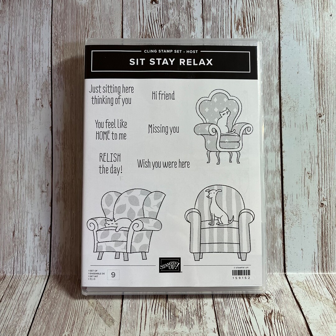 Sit Stay Relax Host Stamp Set Stampin' Up Chairs, Pets, Dog, Cats ...