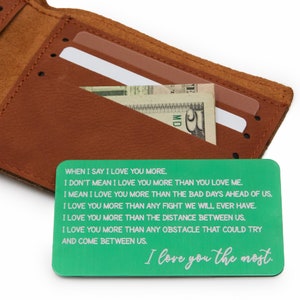 Love You Most Wallet Card Boyfriend or Husband Gift for Him - Etsy
