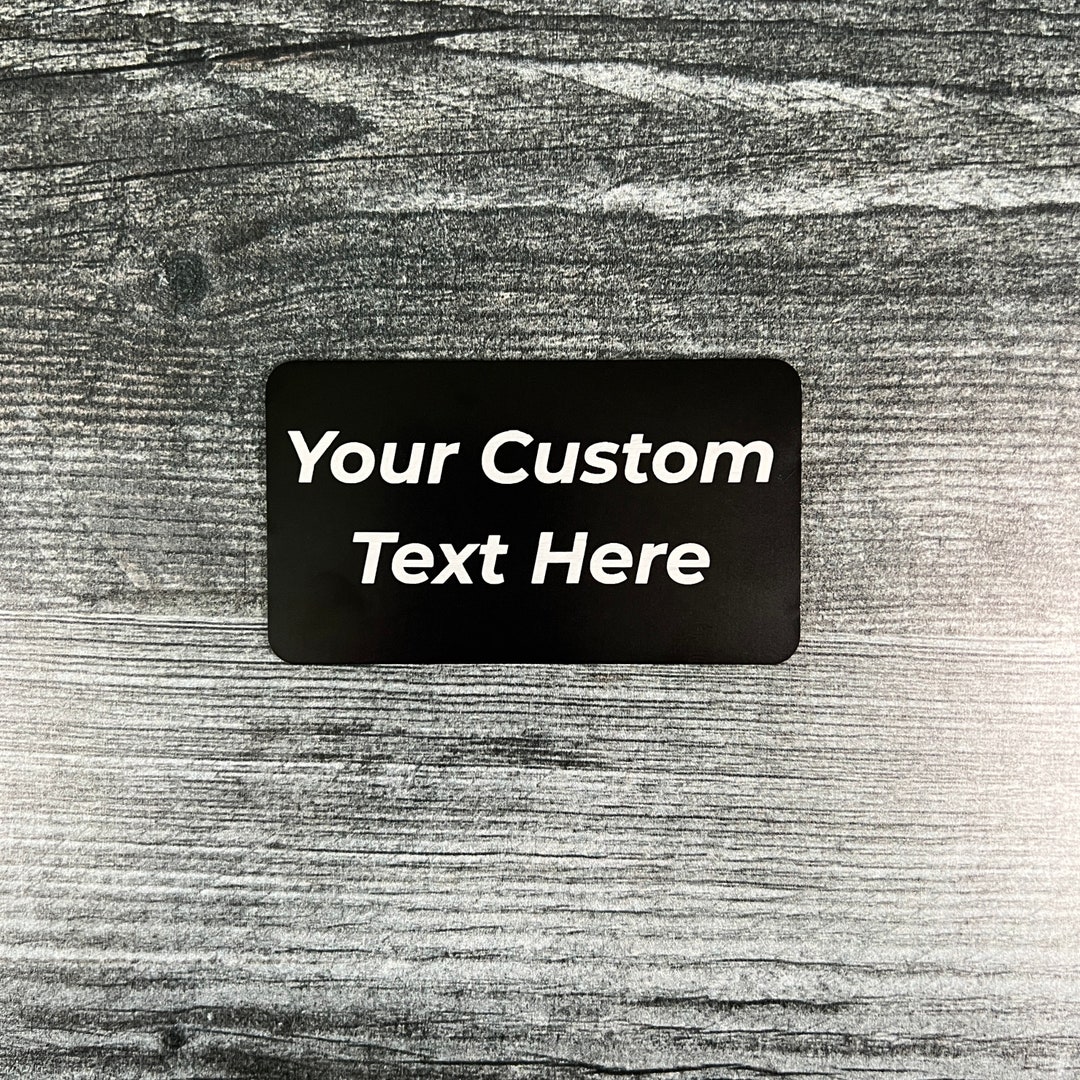 Personalized Metal Engraved Card for Wallet, Custom Wallet Insert for ...