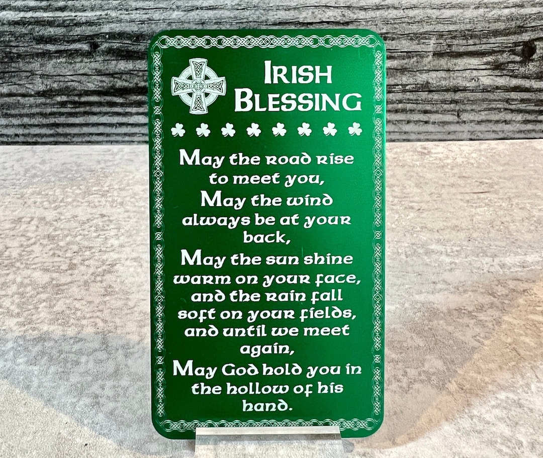 Irish Blessing Gift Card, Metal Engraved Card, Unique and Uplifting ...