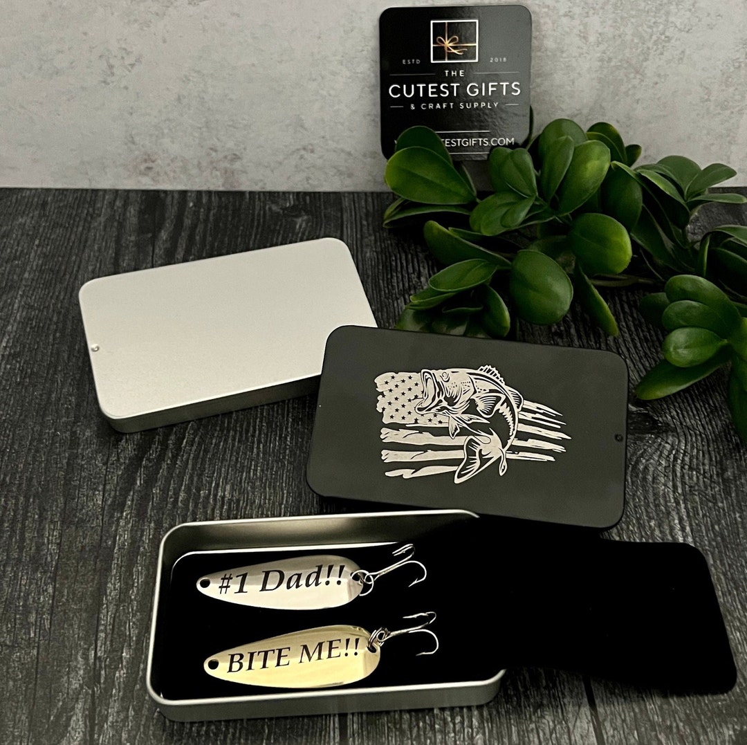 Personalized Fishing Lure Gift Set for Dad, Unique Gift for Husband ...