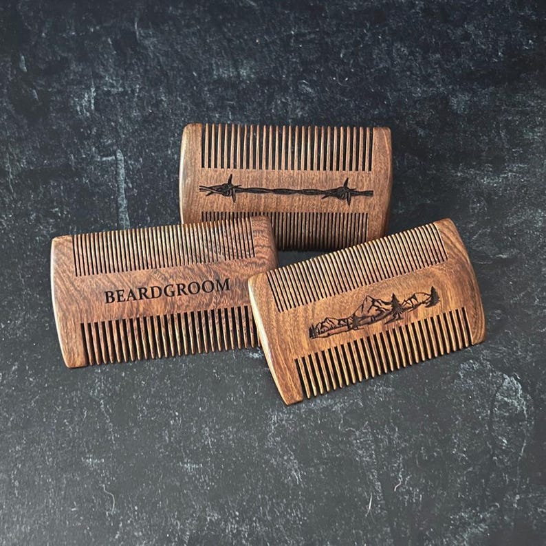 Custom Engraved Beard Comb for Boyfriend, Gift for Dad, Personalized ...