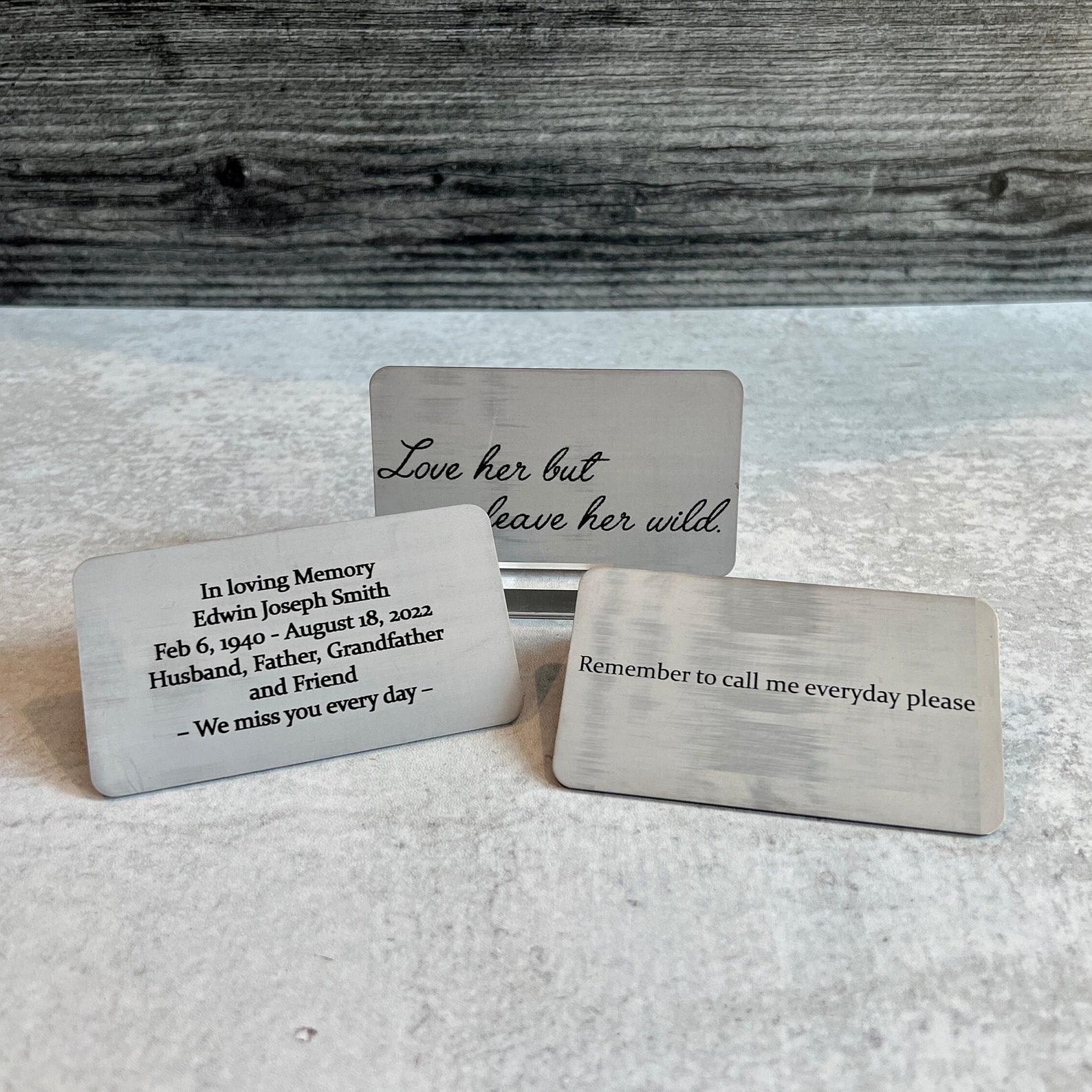 Personalized Engraved Wallet Card: Custom Keepsake Gift for Son, AA ...