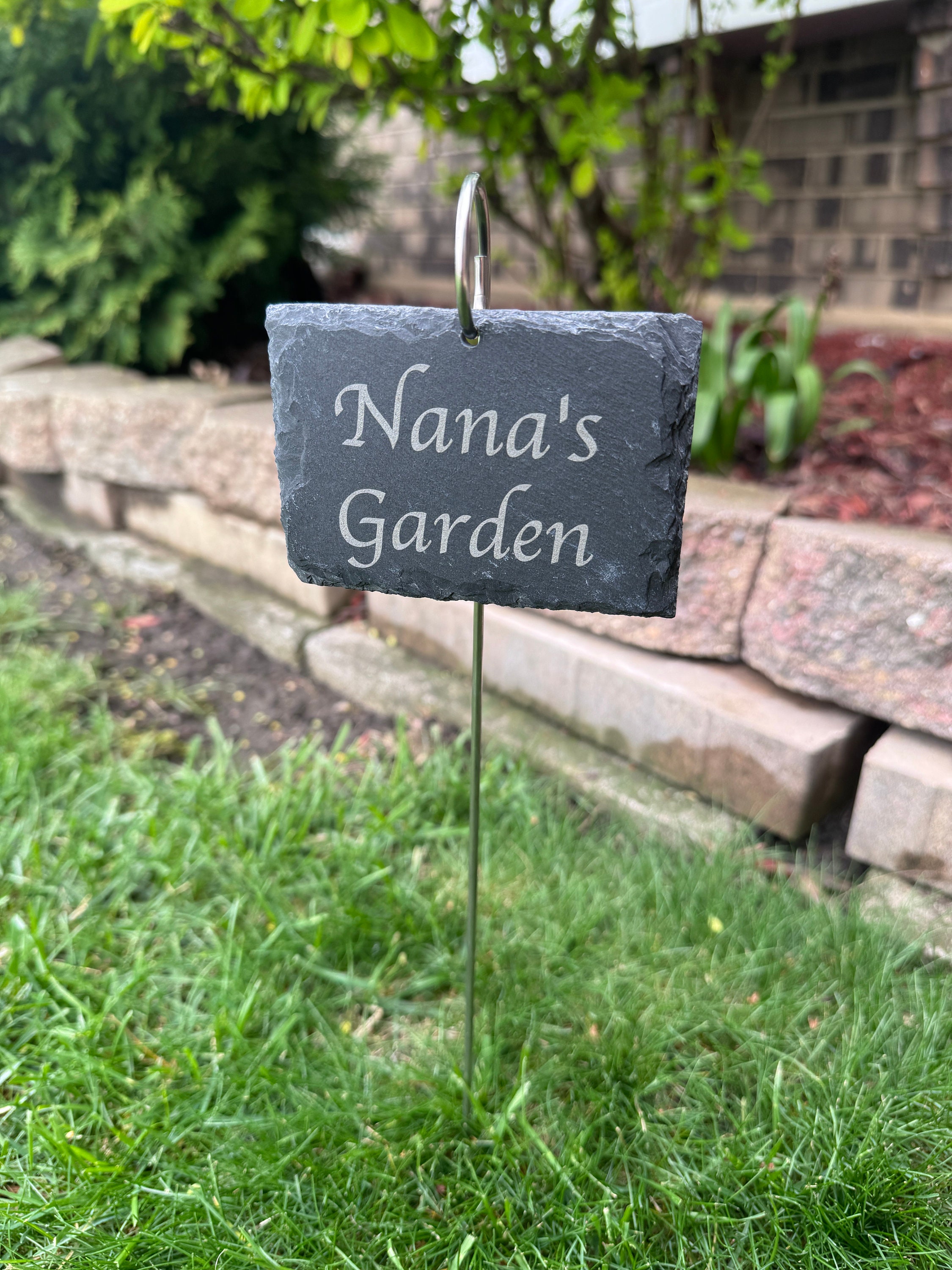 Custom Slate Garden Sign | Personalized Plant Marker, Mother's Day Gift ...