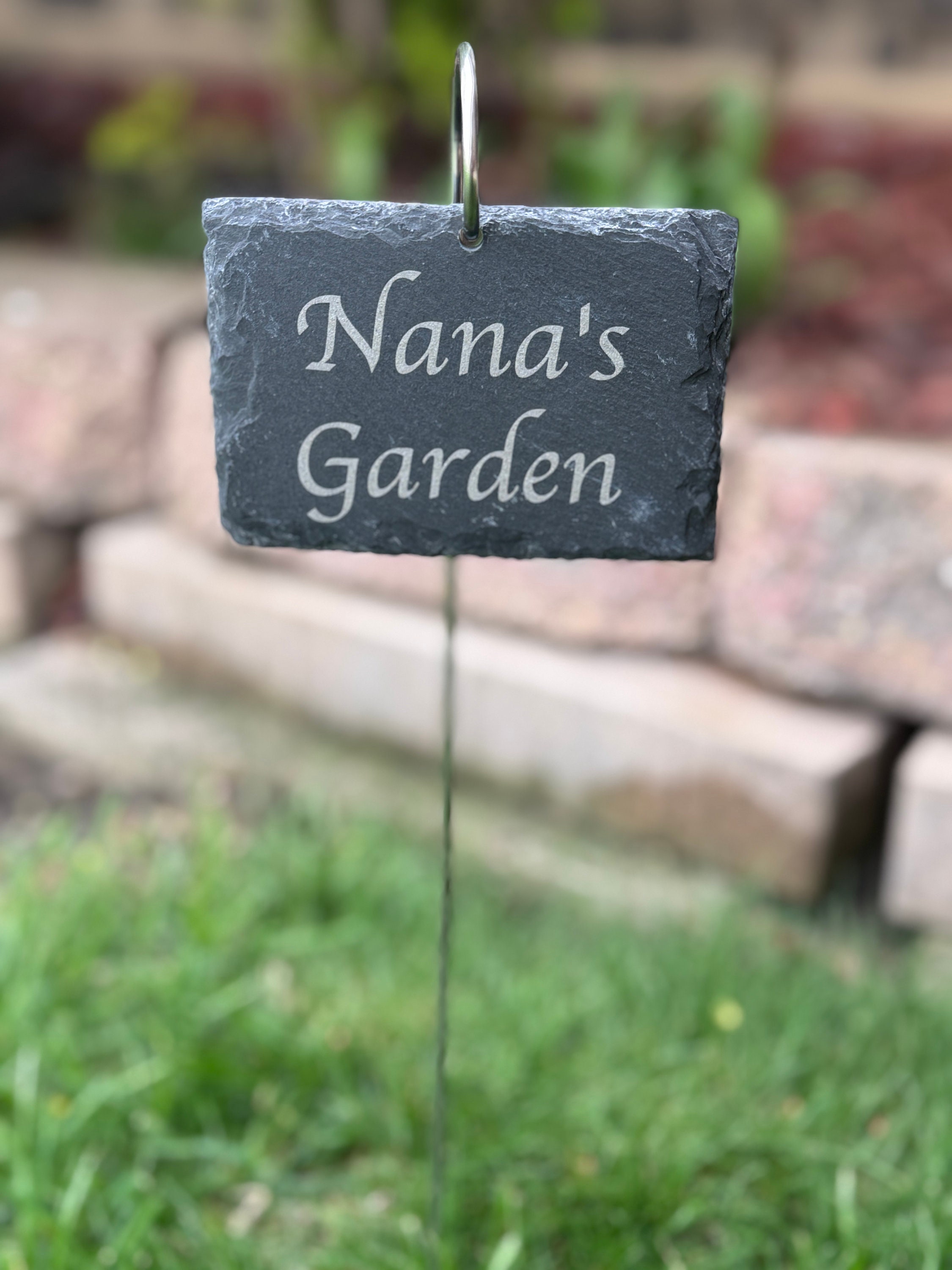 Custom Slate Garden Sign | Personalized Plant Marker, Mother's Day Gift ...