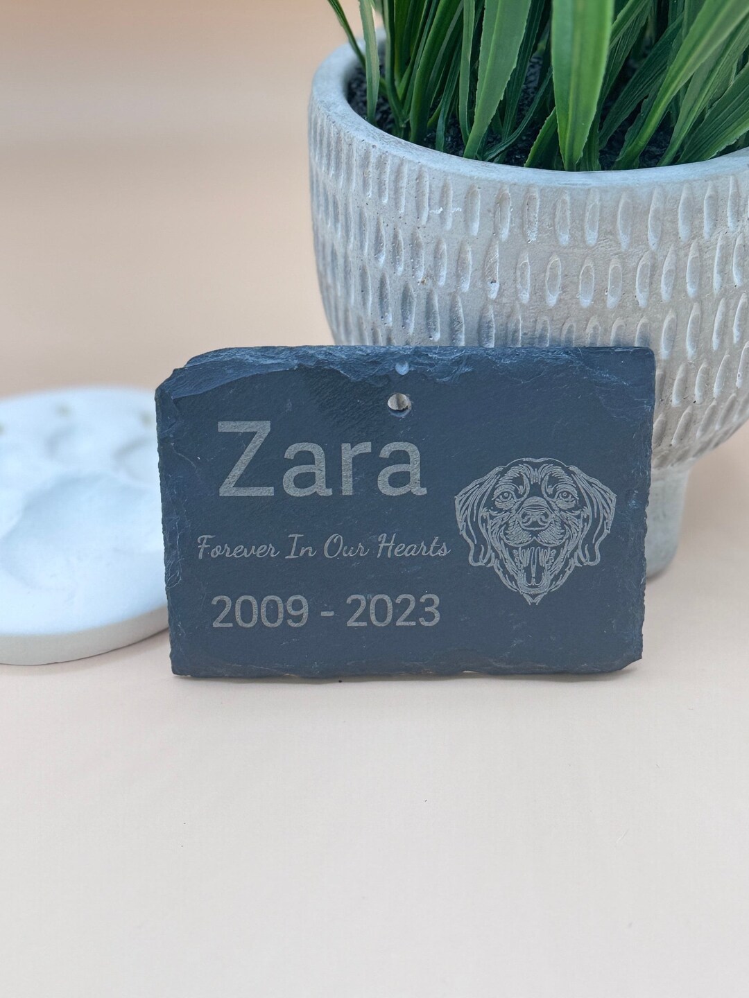 Personalized Dog Memorial Slate Garden Sign: Pet Remembrance - Etsy
