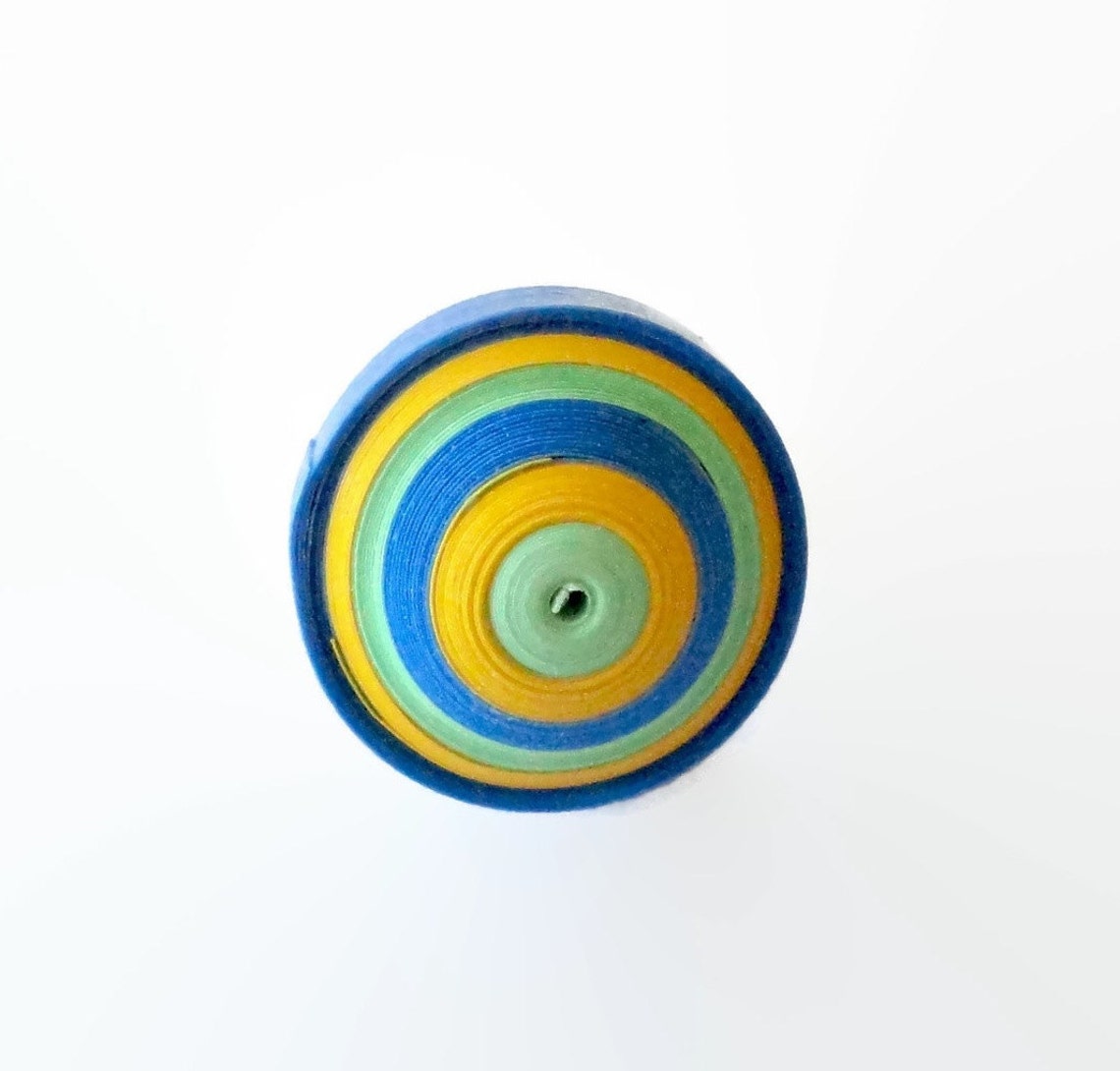 Colorful Jewelry Summer Paper Round Ring With an Adjustable - Etsy