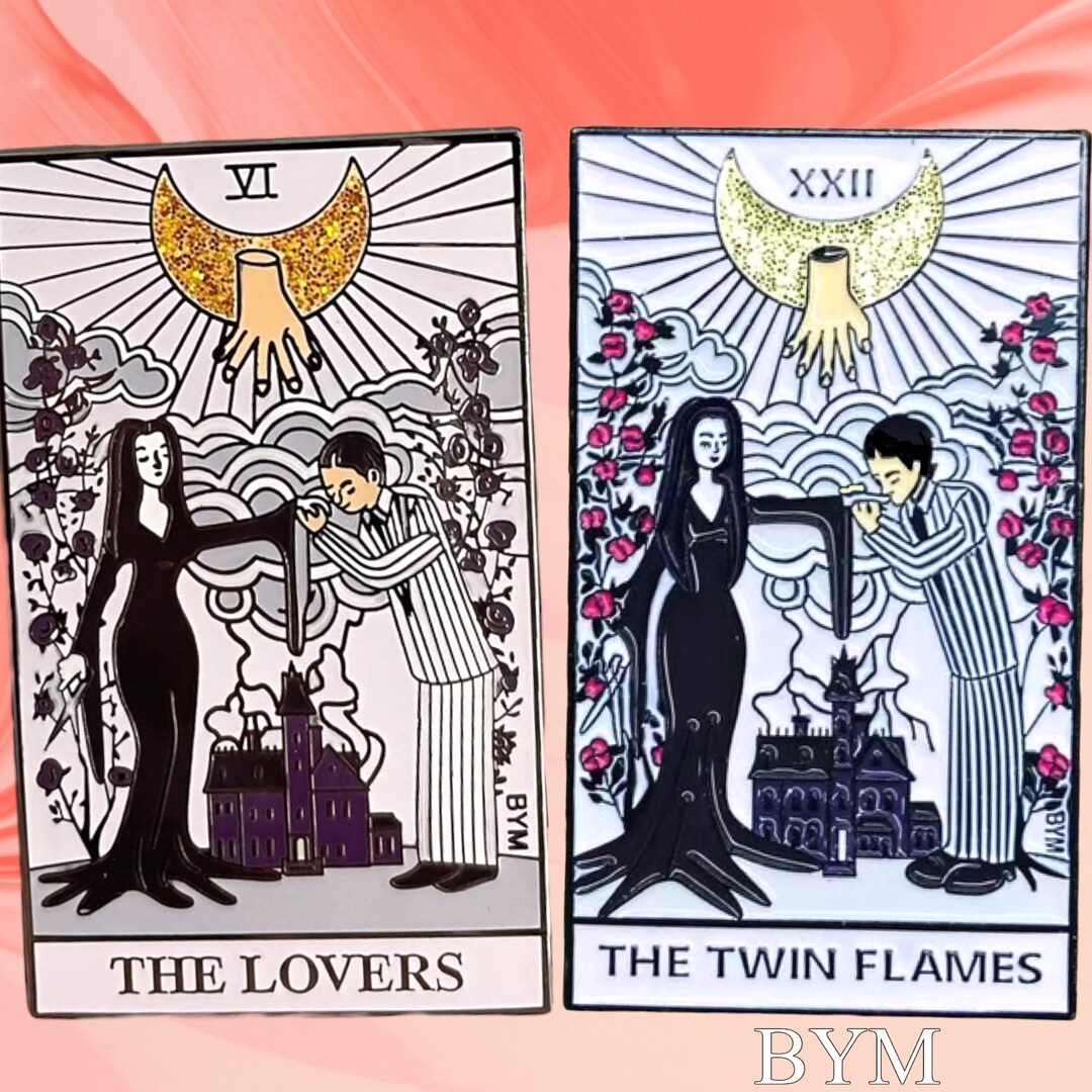 Addams Family Tarot Lovers Twin Flames Soul Mates Needle Minder Needle ...
