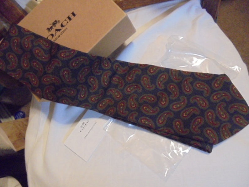 Coach Man's Tie Vintage Paisley Pattern - Etsy