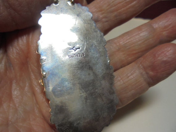 Sterling Silver Navajo Native Hand Made Large Vintag… - Gem