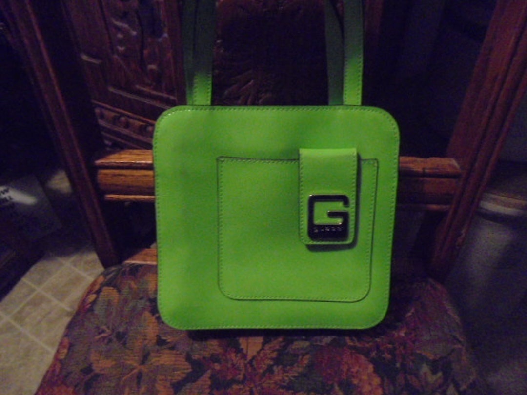 Guess Small Green Patent Leather Handbag - Etsy