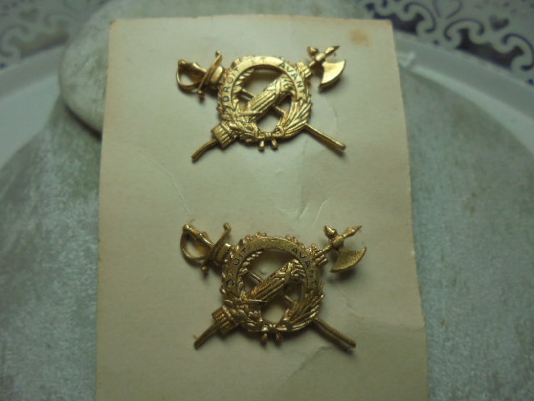 Gold Tone Army Inspector General Insinia Pins 1960's - Etsy