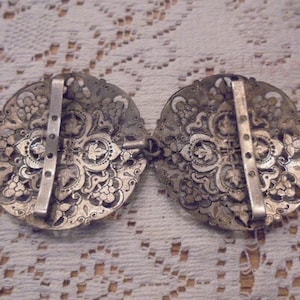 Victorian Round Filigree Belt Buckle - Etsy