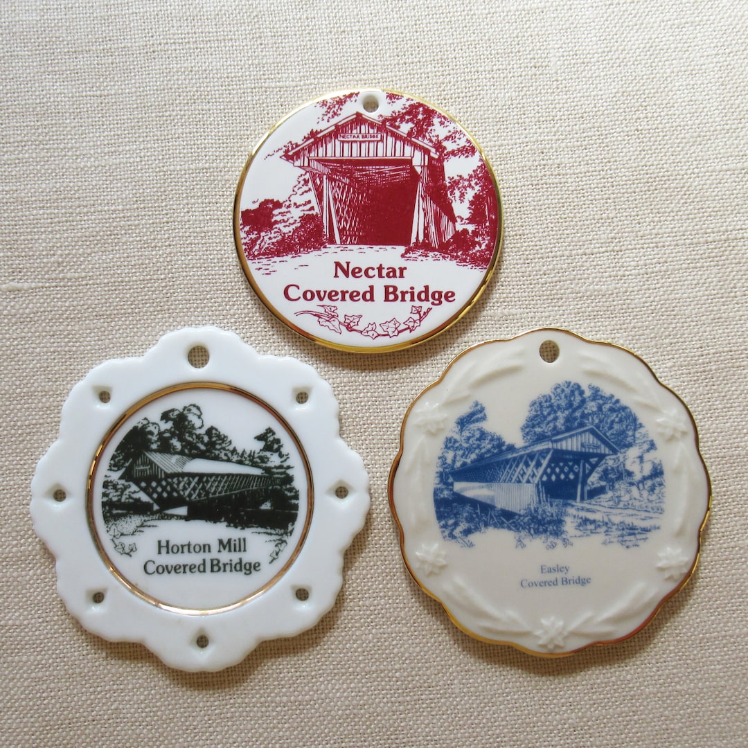 Covered Bridge Ornaments by Wm. Raymon Troup - Etsy