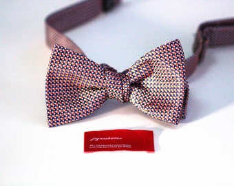 Silk SELF TIED Bow Tie in Cassis Raspberry Purple Navy Blue | Etsy