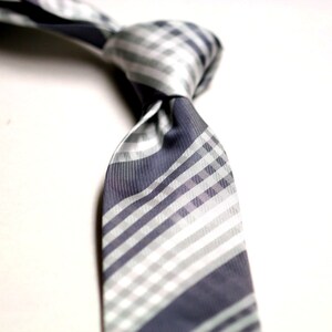 Tie 3 Inch in Plaids With White and Greys - Etsy