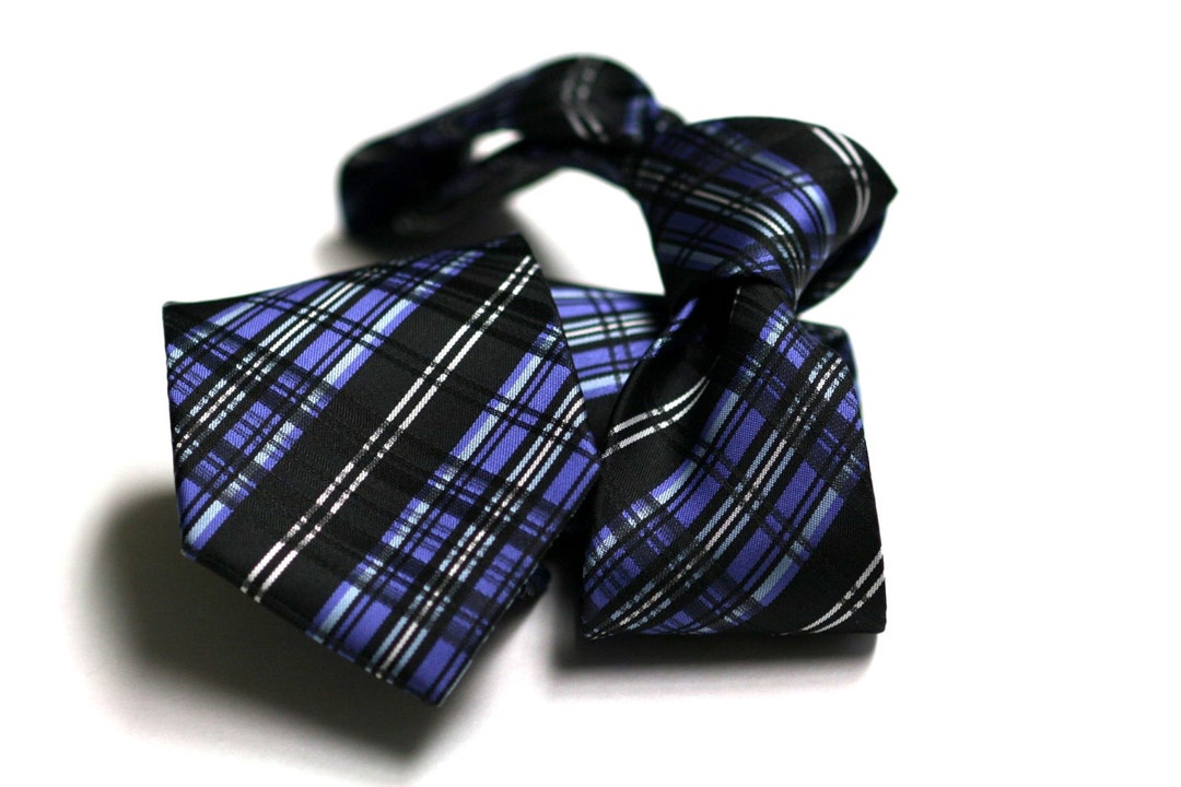 Tie 3 Inch in Plaids With Black, Purple, Blue, White - Etsy