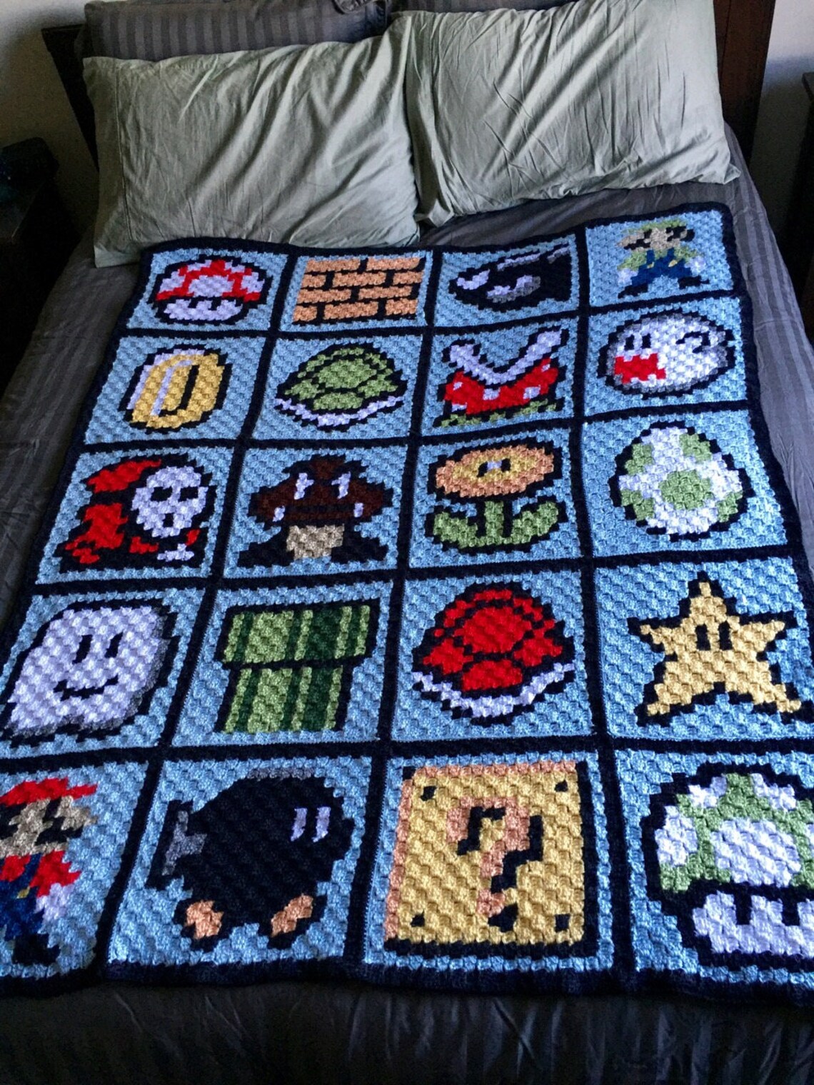 Video Game Pixel Blanket CROCHET PATTERN 60 X - Etsy