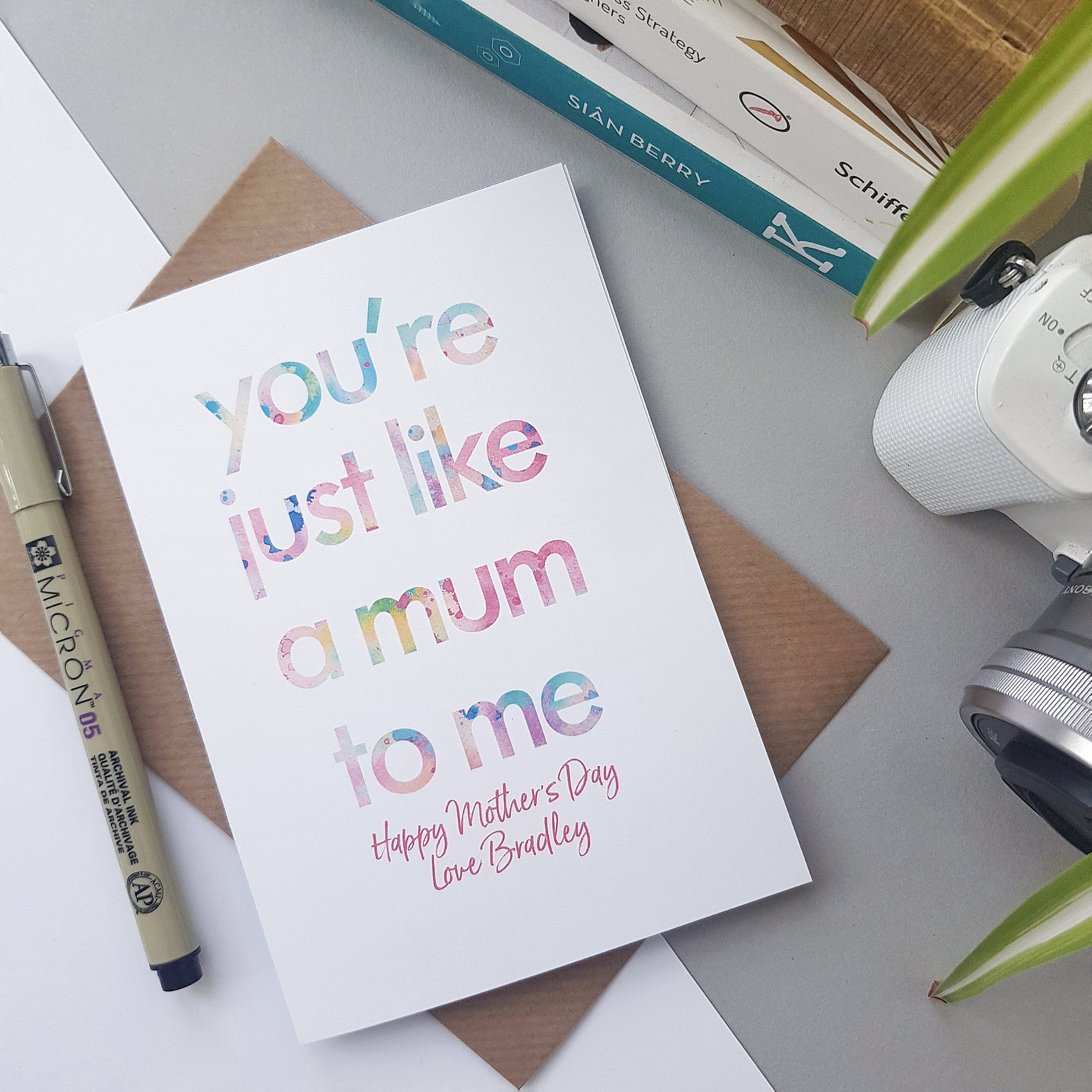 Just Like A Mum to Me Personalised Mothers Day Card for Step Mum - Etsy