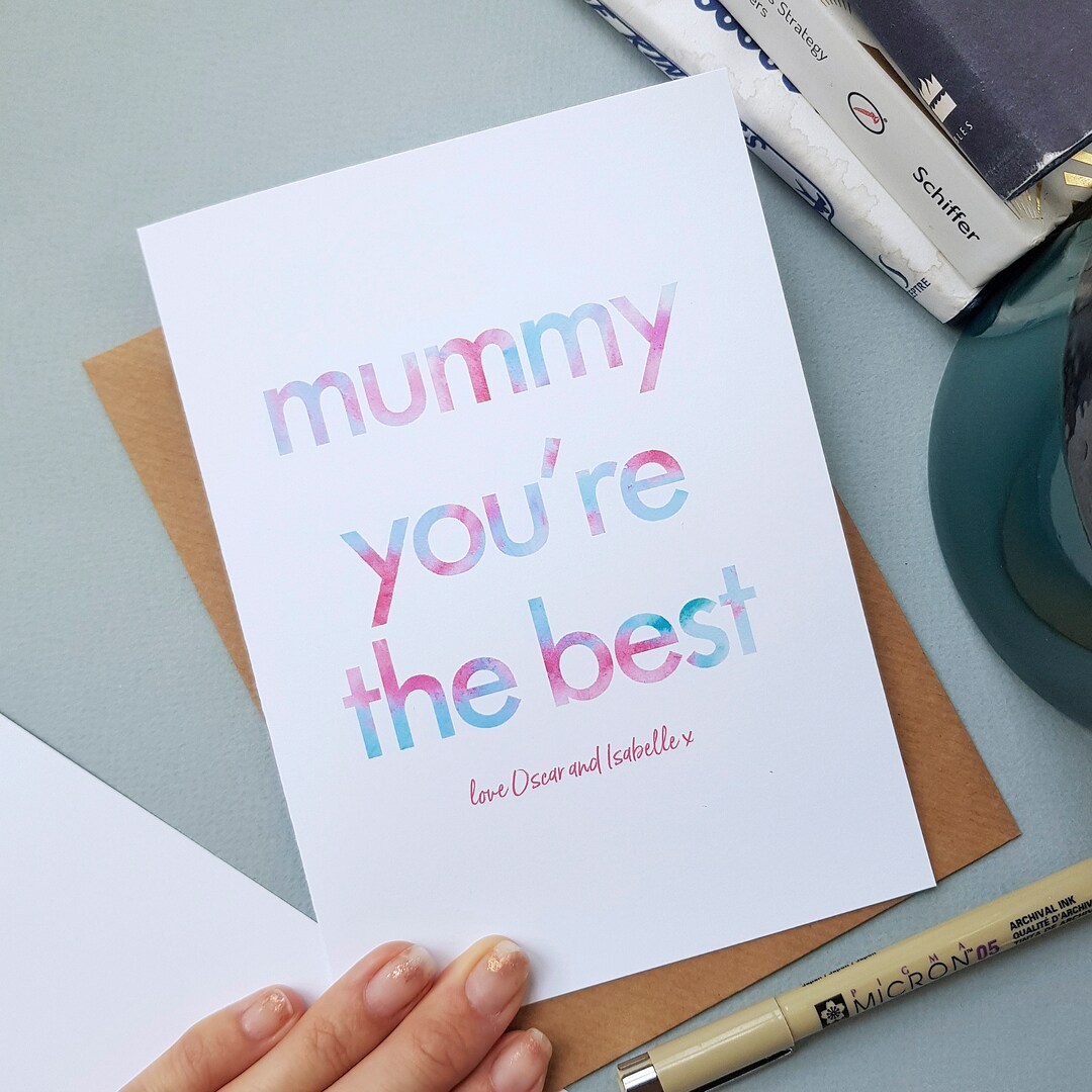 Personalised Mother's Day Card for the Best Mum, Mummy, Mammy Mum You ...