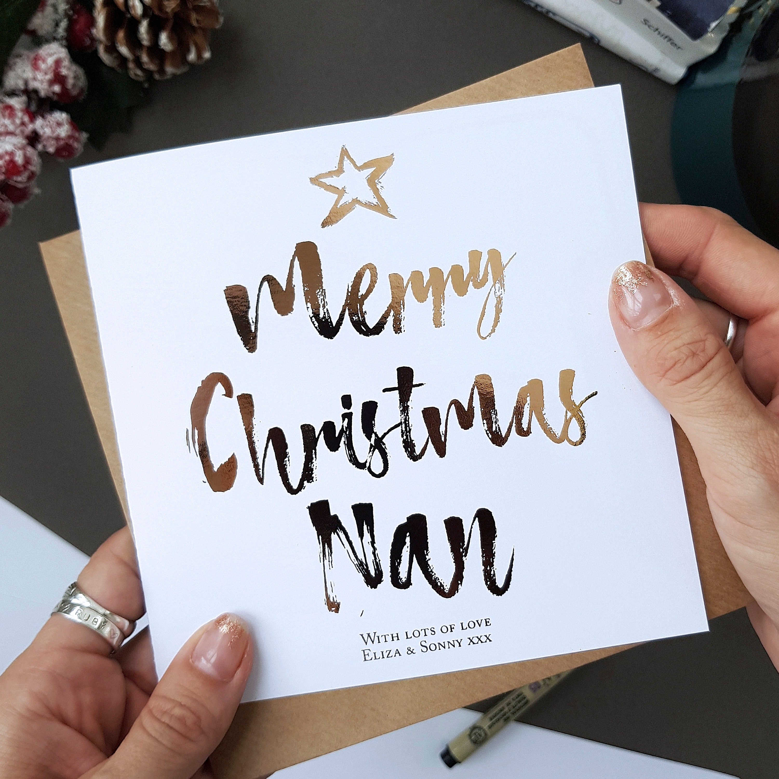 Personalised Christmas Card for Nana | Special Christmas Card | Nanna ...