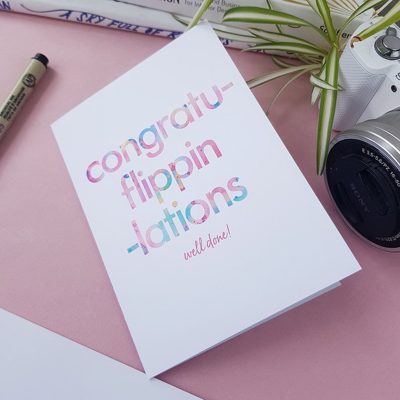 Congratu Flippin Lations Congratulations Card New Job - Etsy
