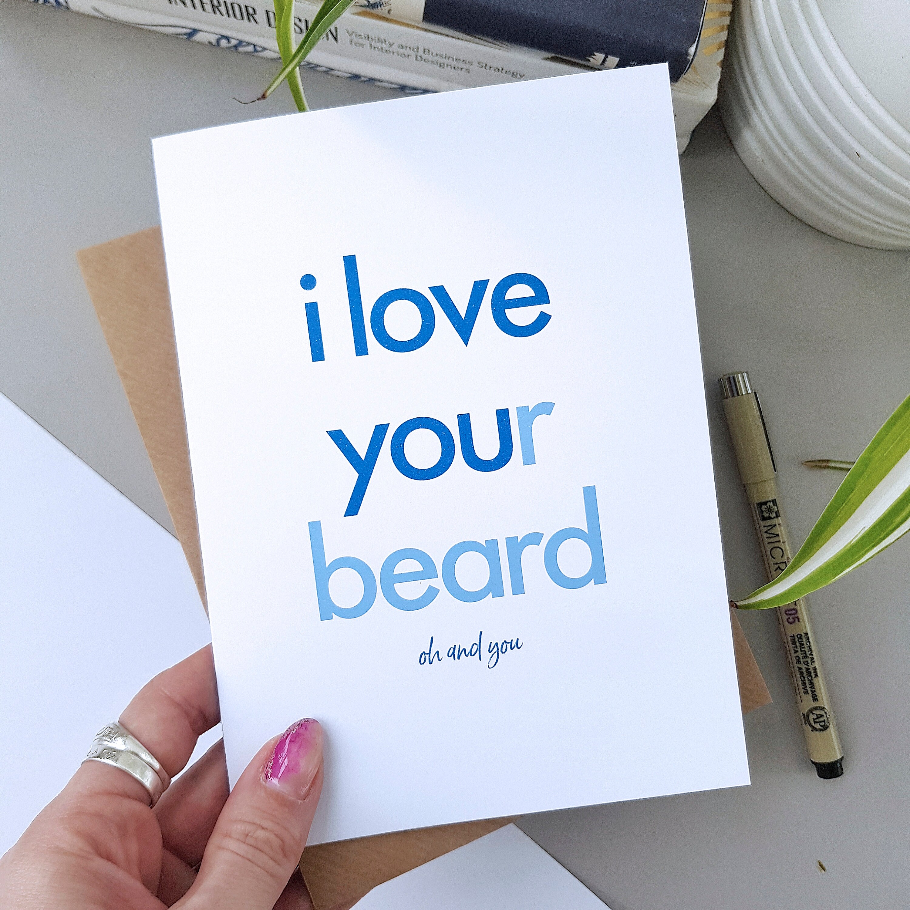 I Love Your Beard Valentine's Day Card for Boyfriend or Husband Great ...