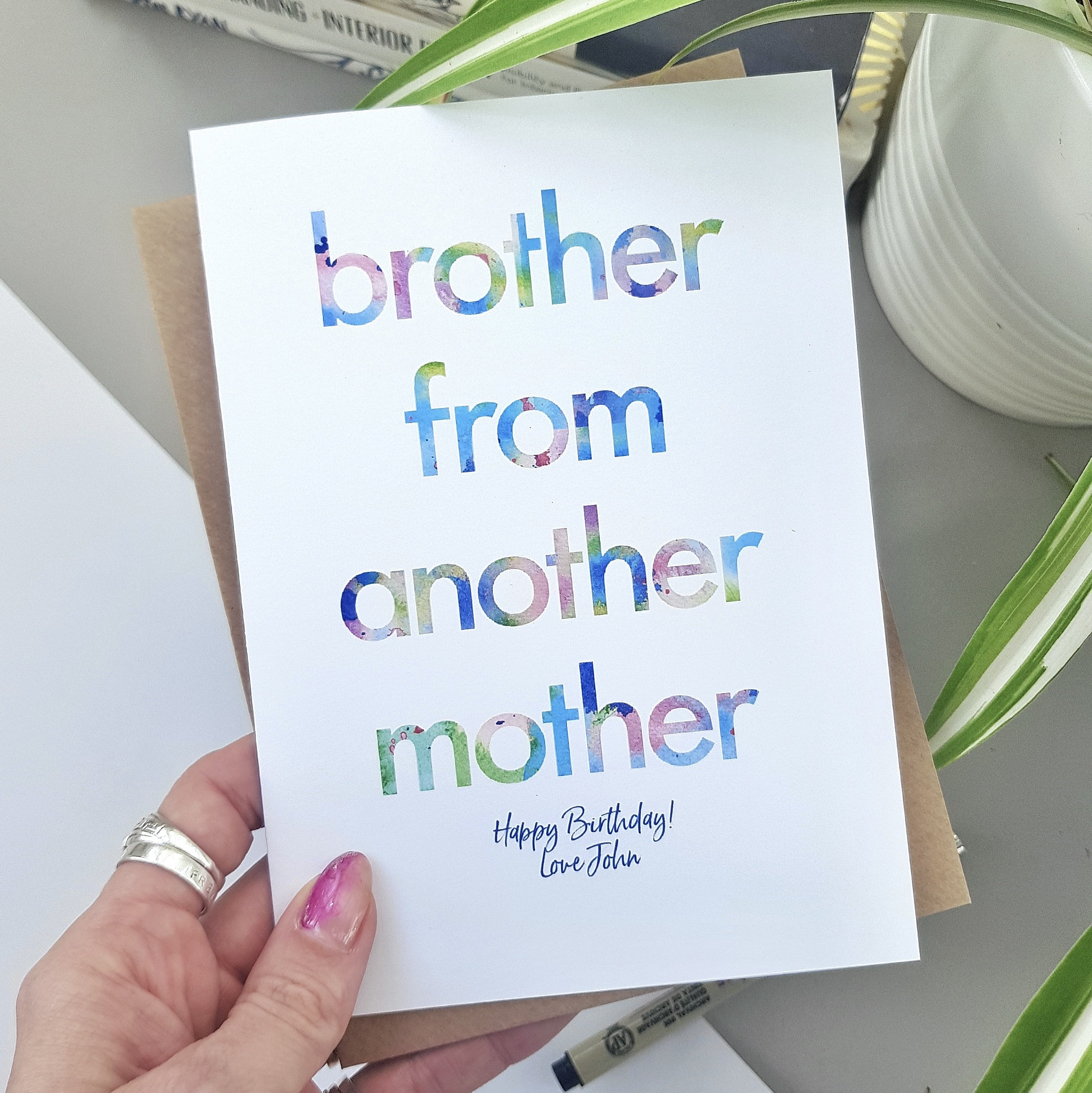 Brother From Another Mother Funny Birthday Card for Friend, Brother ...