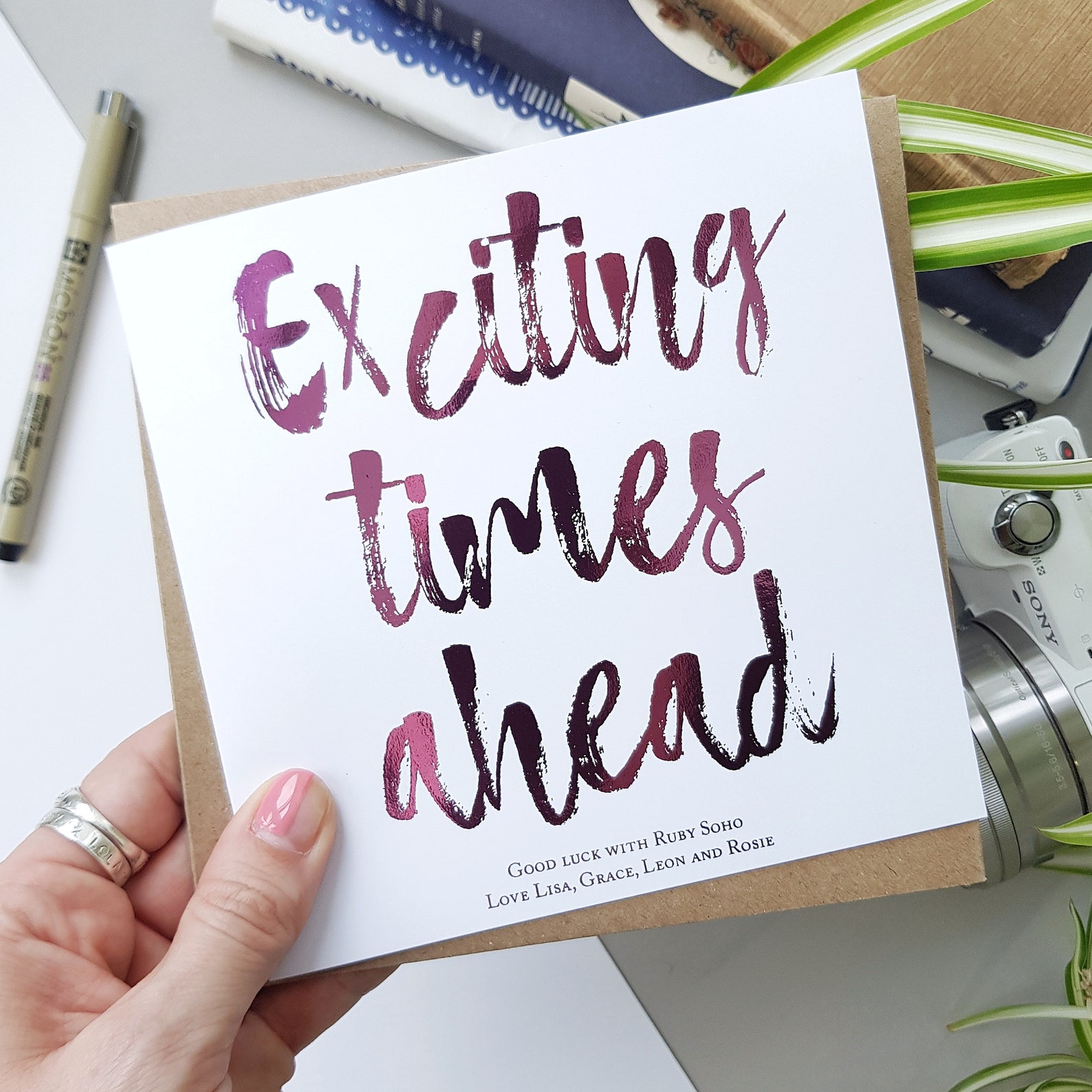 Exciting Time Ahead Good Luck Card New Home Card New Job Card ...