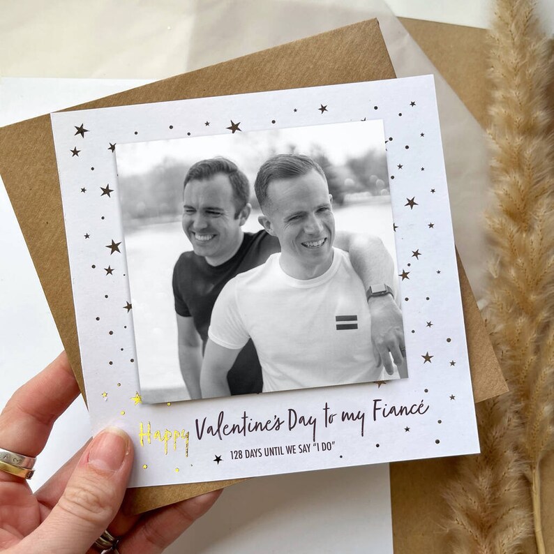 Personalised Fiancé Valentines Day Photo Card - Etsy