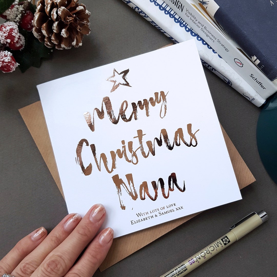 Personalised Christmas Card for Nana | Special Christmas Card | Nanna ...