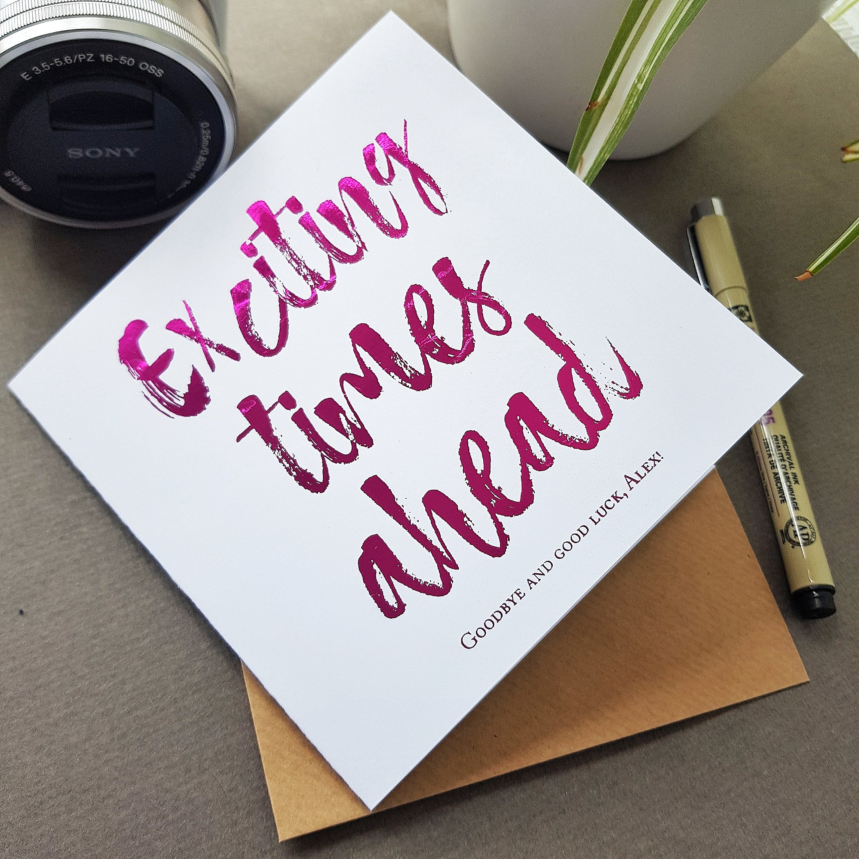 Exciting Time Ahead Good Luck Card New Home Card New Job Card ...