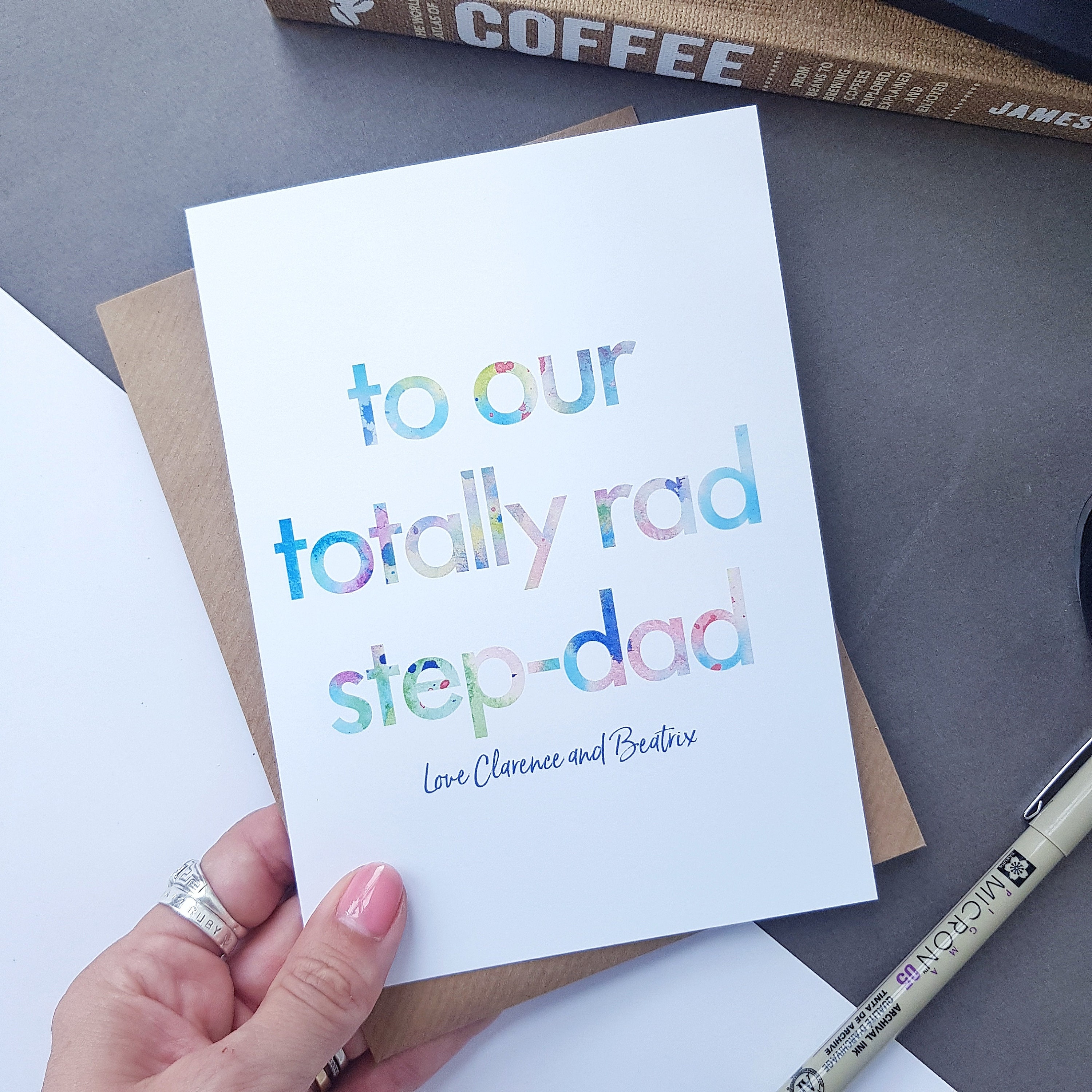 Birthday Card for Stepdad Totally Rad Step Dad Personalised Birthday ...